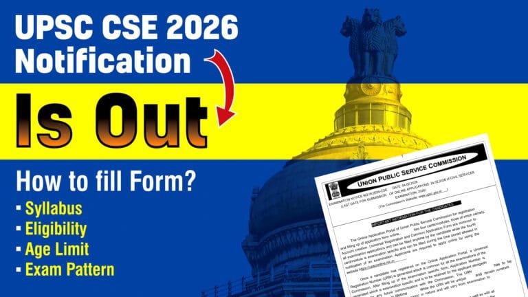 UPSC Notification 2026 Out: PDF, Dates, Eligibility & Apply Online